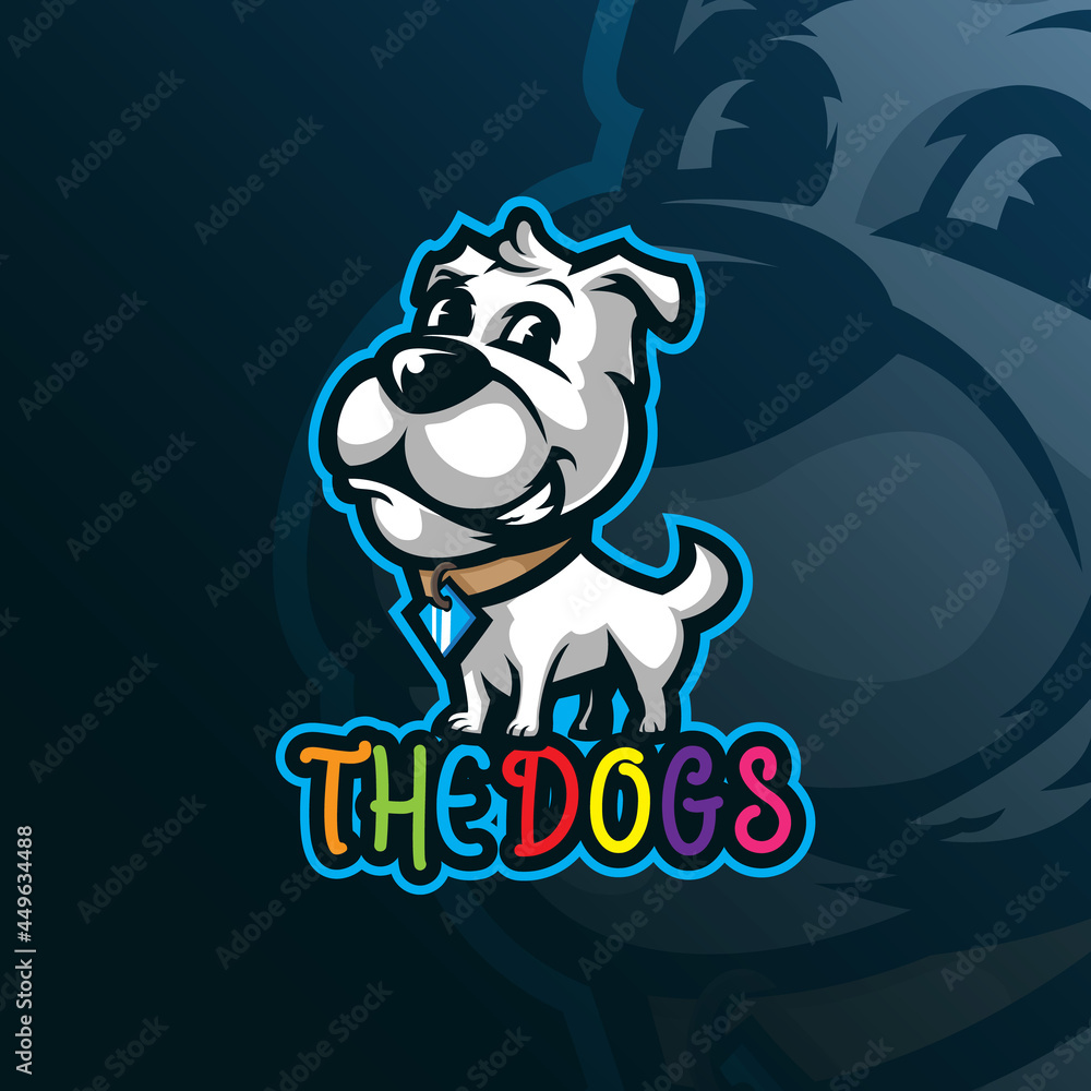 dog mascot logo design vector with modern illustration concept style ...