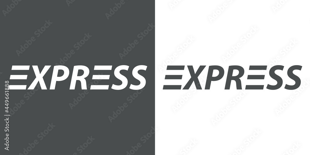 Stockvector Logo con palabra Express con letra E con lineas de ...