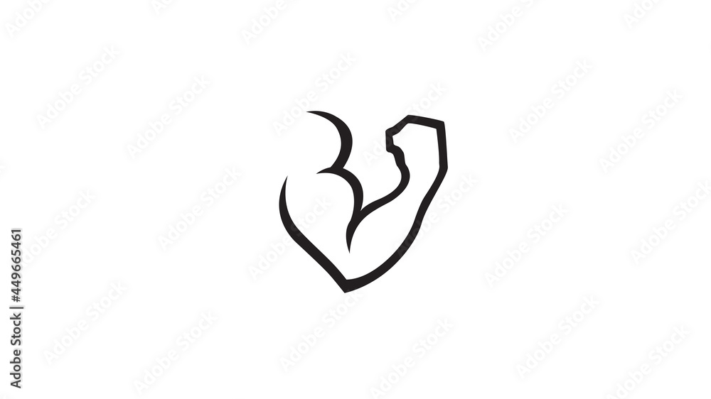 Photo & Art Print creative abstract human bicep logo vector symbol ...