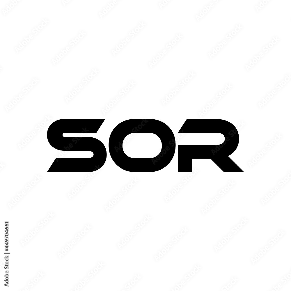 SOR letter logo design with white background in illustrator, vector ...