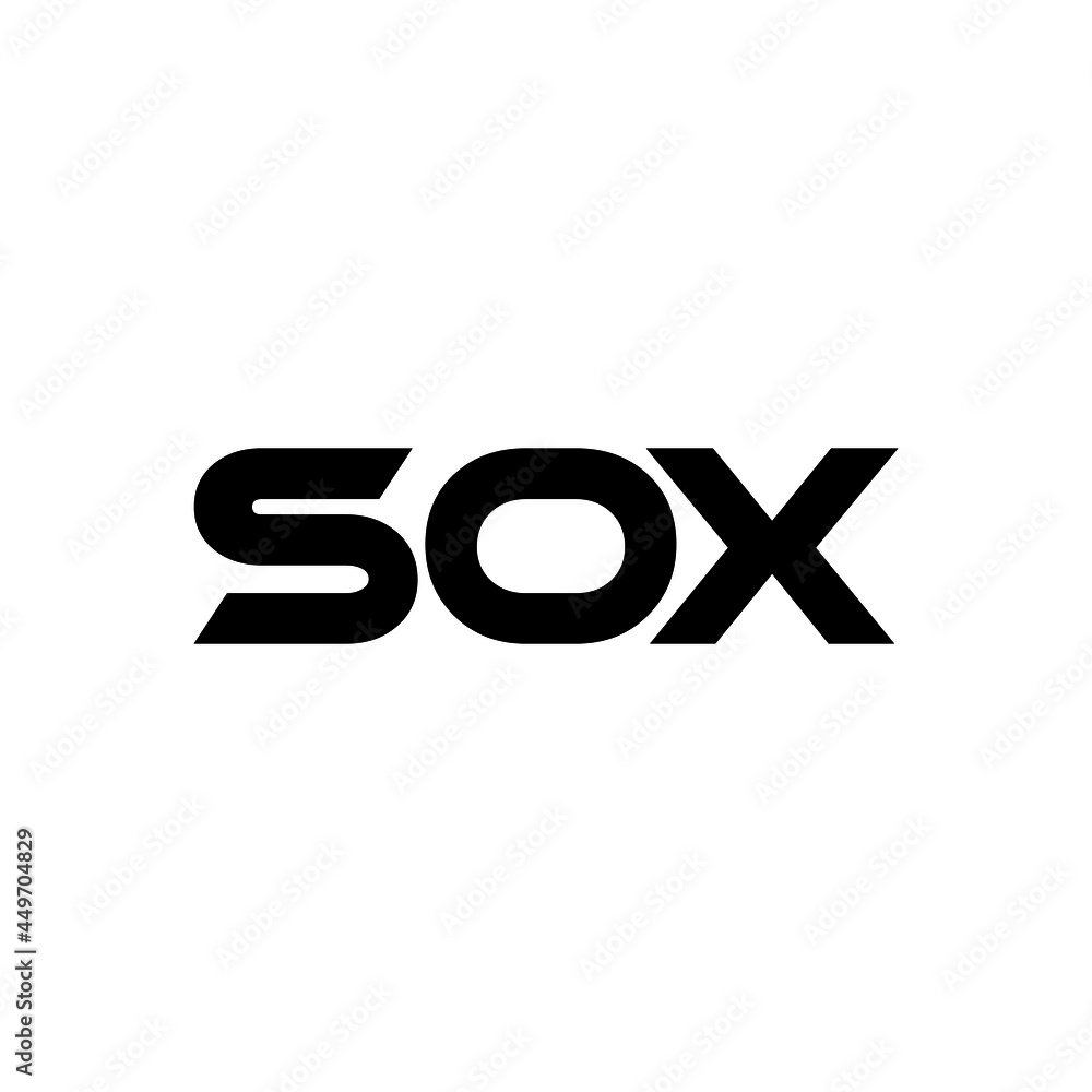 SOX letter logo design with white background in illustrator, vector ...