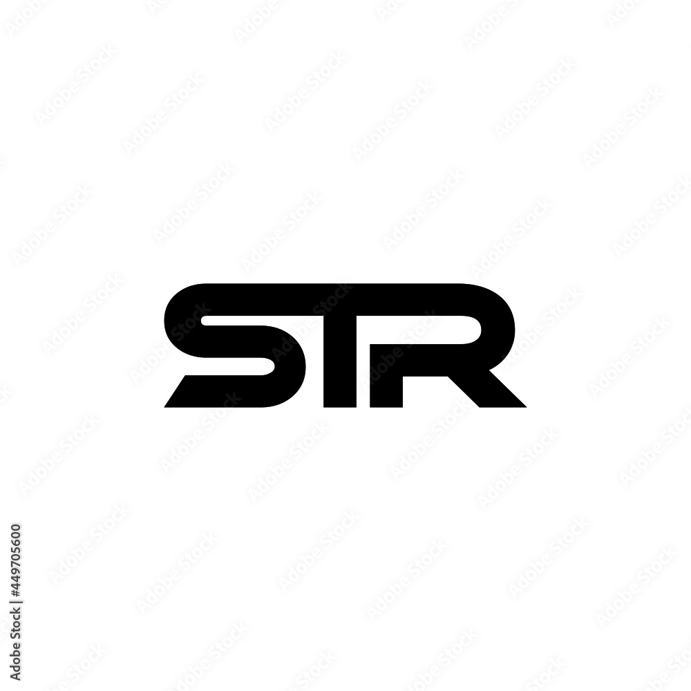 Vecteur Stock STR letter logo design with white background in illustrator, vector logo modern ...