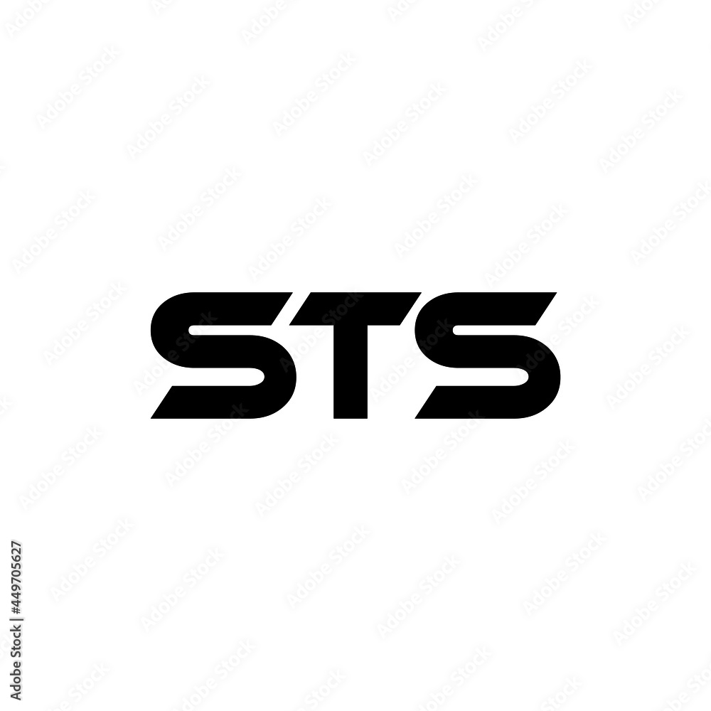 STS letter logo design with white background in illustrator, vector ...