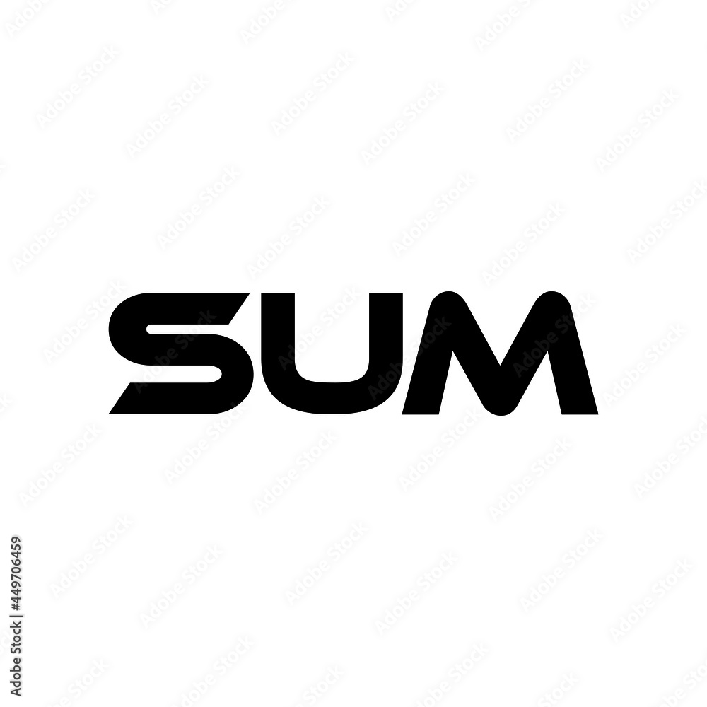 Vecteur Stock SUM letter logo design with white background in ...