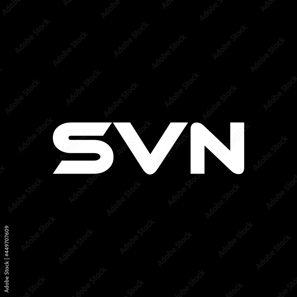 SVN letter logo design with black background in illustrator, vector ...