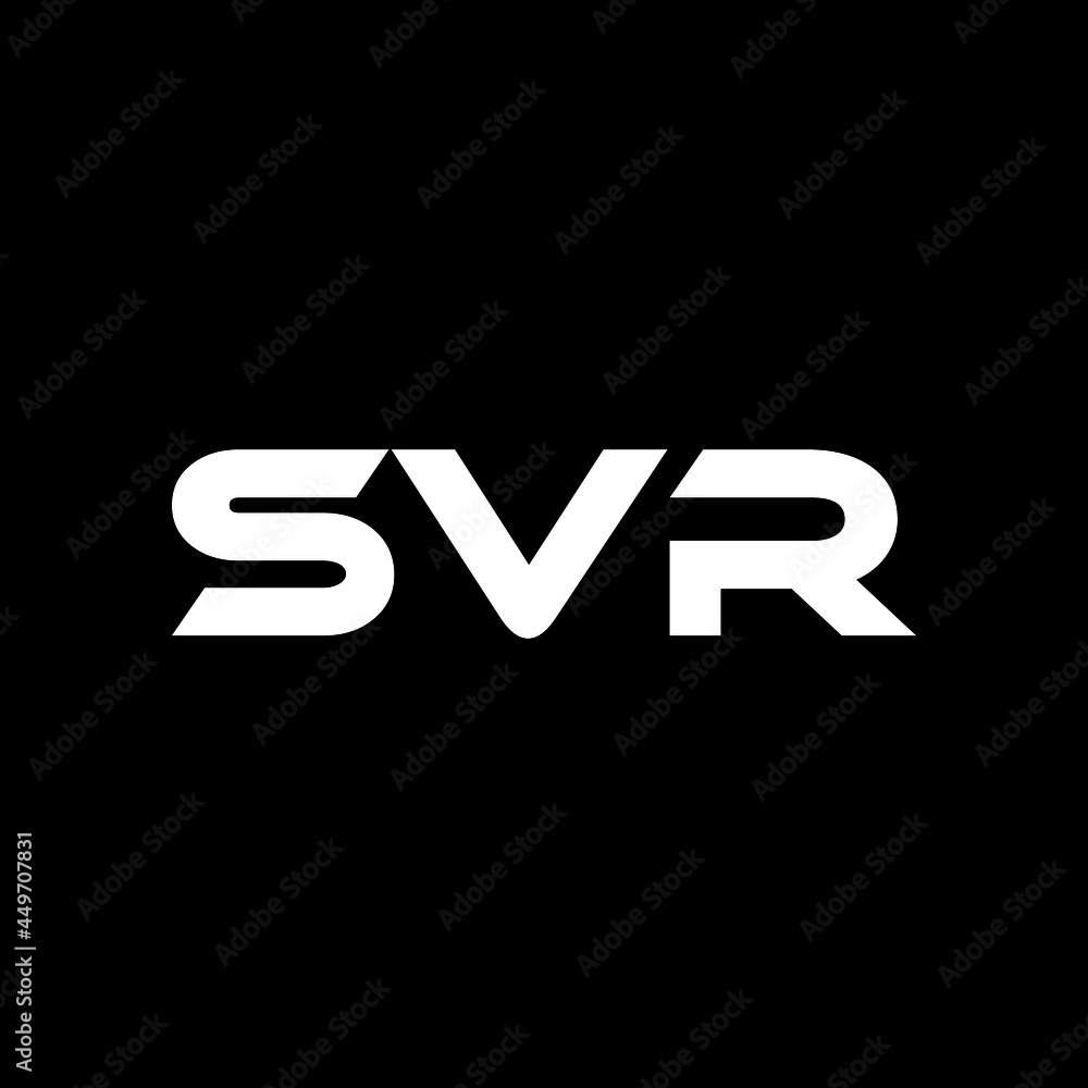 SVR letter logo design with black background in illustrator, vector ...