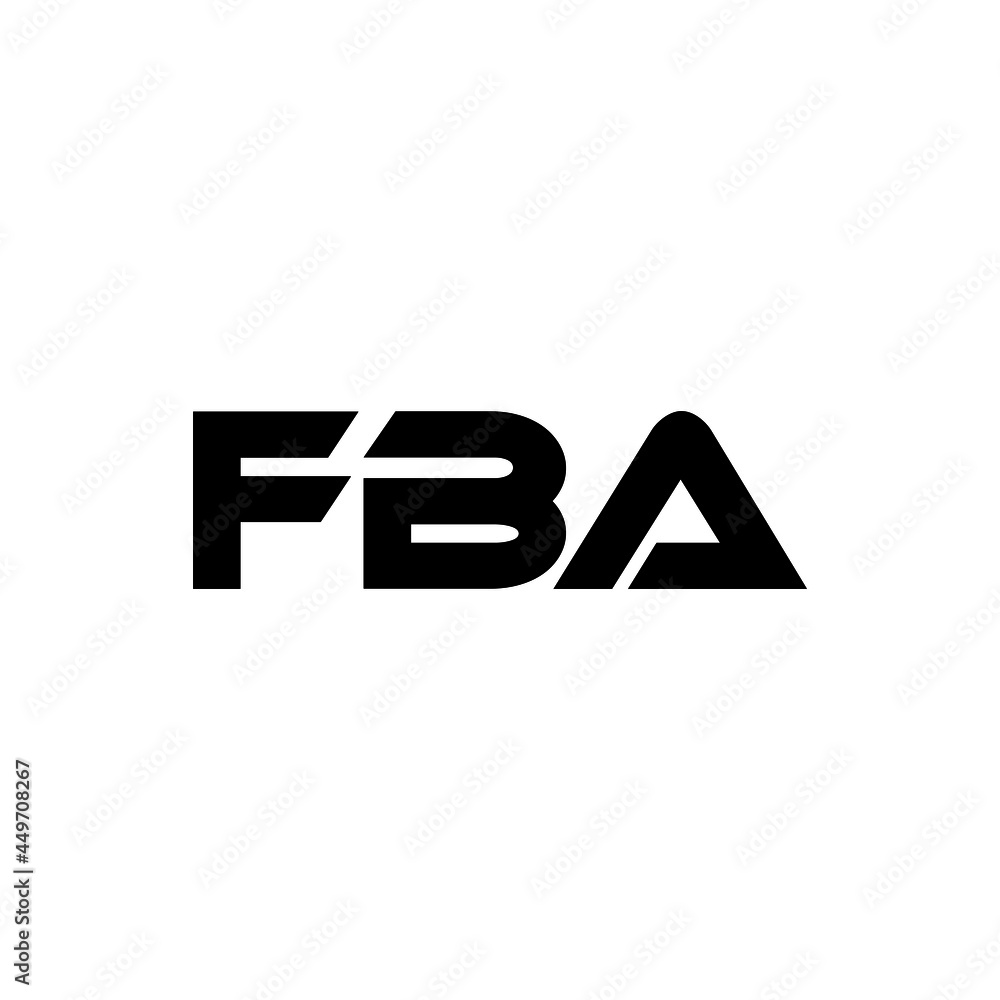 FBA letter logo design with white background in illustrator, vector ...