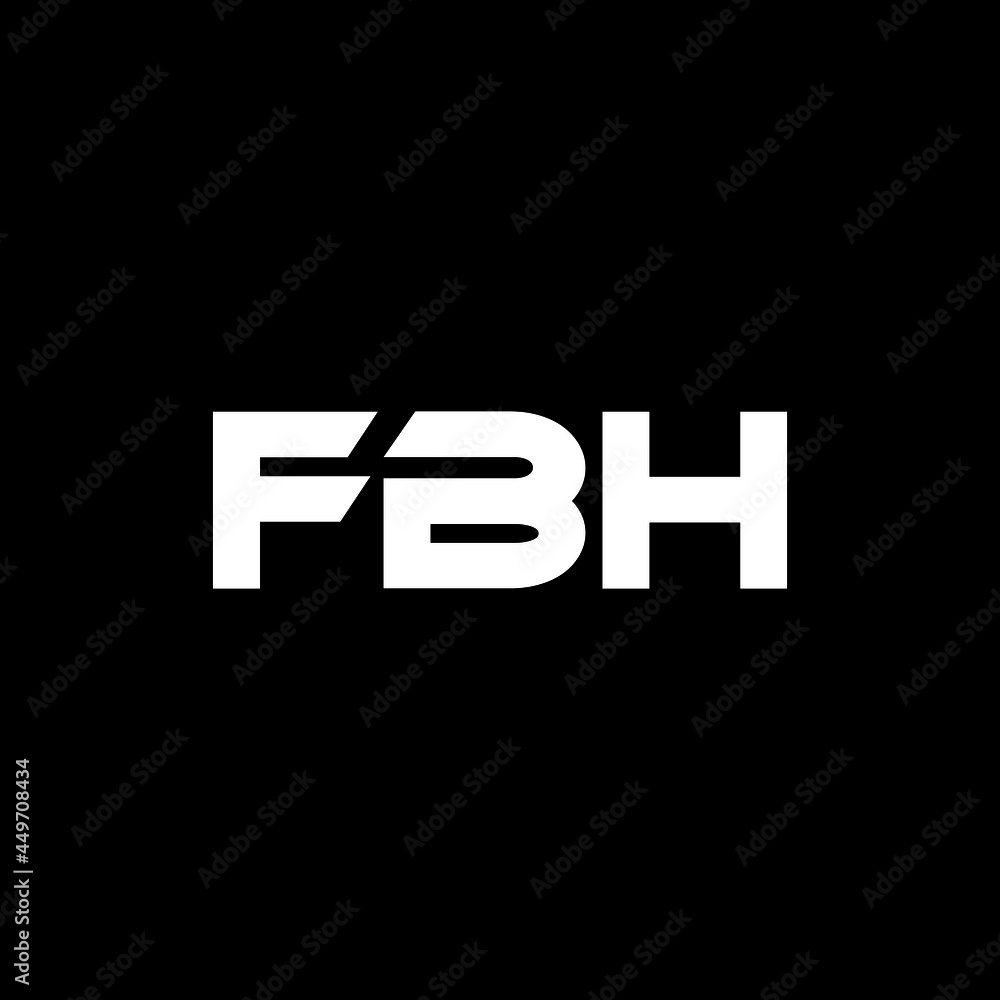 FBH letter logo design with black background in illustrator, vector ...