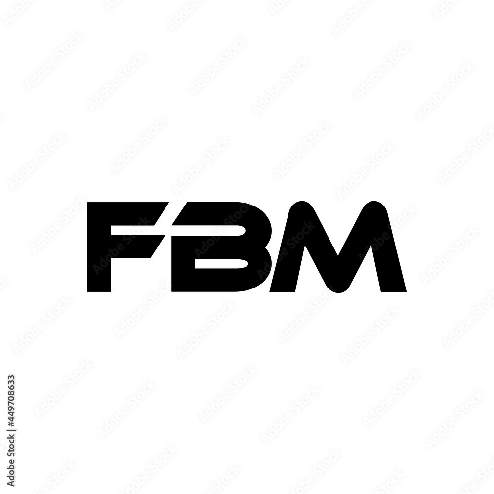 FBM letter logo design with white background in illustrator, vector ...