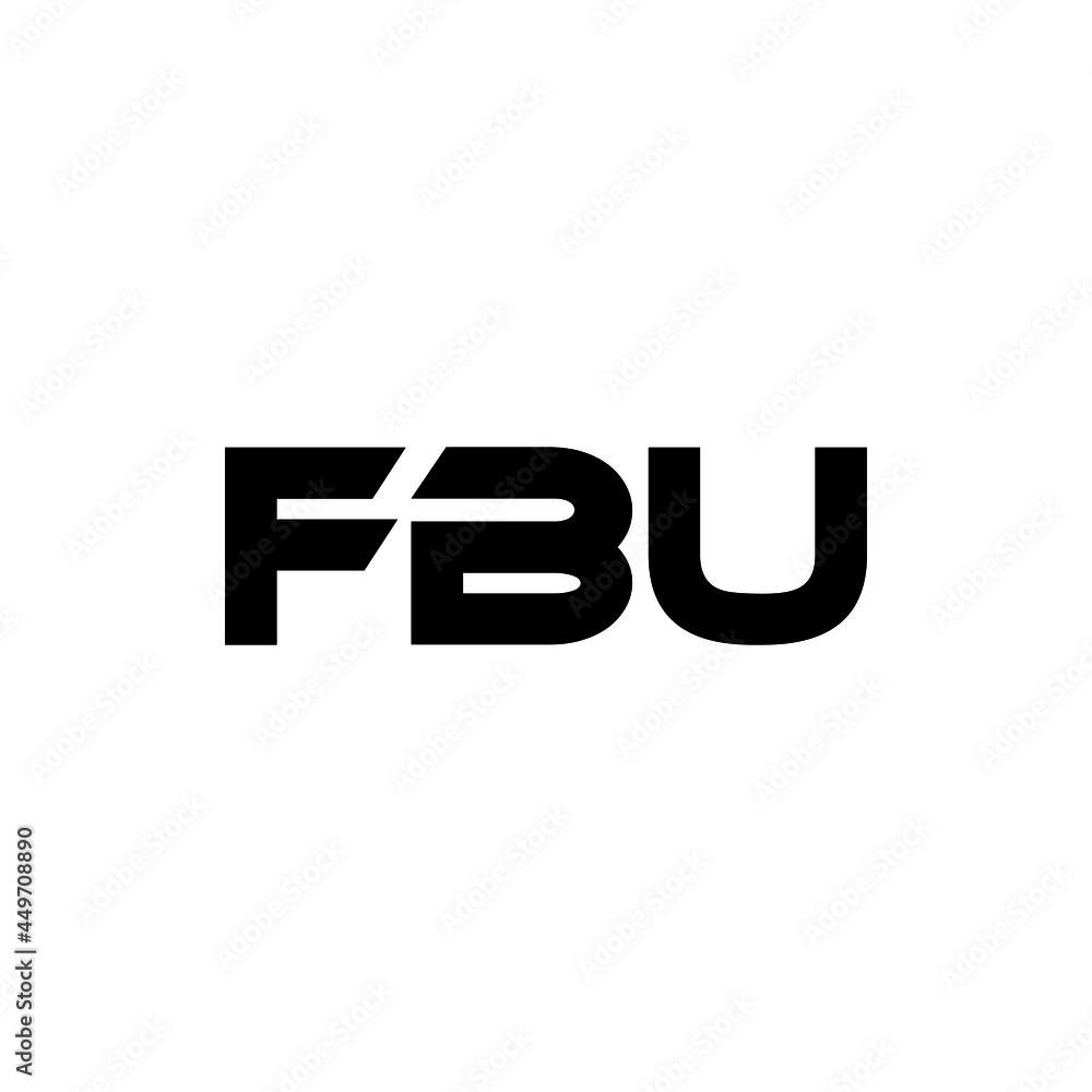 FBU letter logo design with white background in illustrator, vector ...