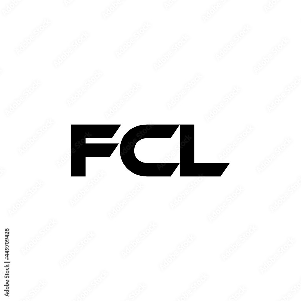 Vecteur Stock FCL letter logo design with white background in ...
