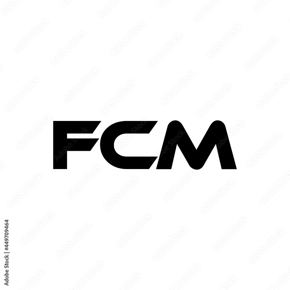 FCM letter logo design with white background in illustrator, vector ...