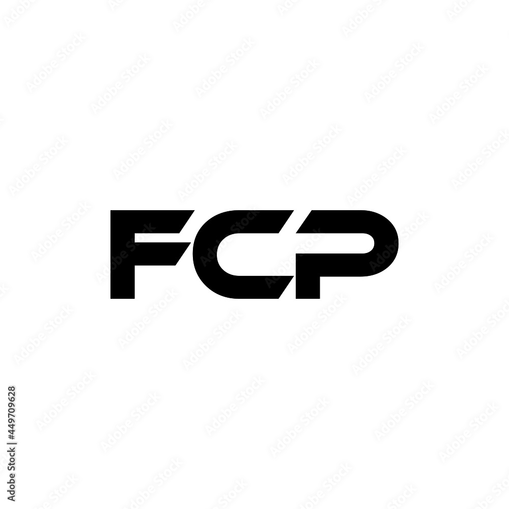 FCP letter logo design with white background in illustrator, vector ...