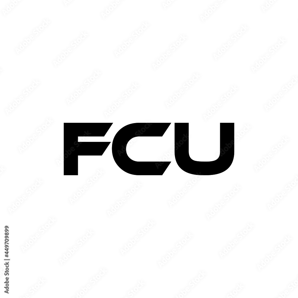 FCU letter logo design with white background in illustrator, vector ...