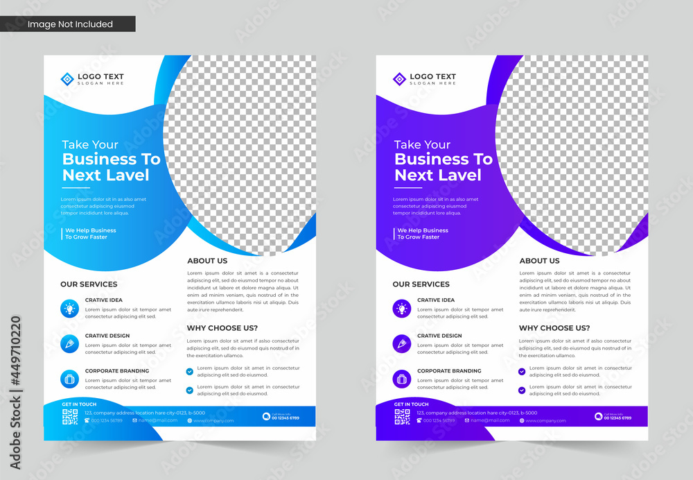Vecteur Stock Corporate business flyer template design set or a4 flyer ...