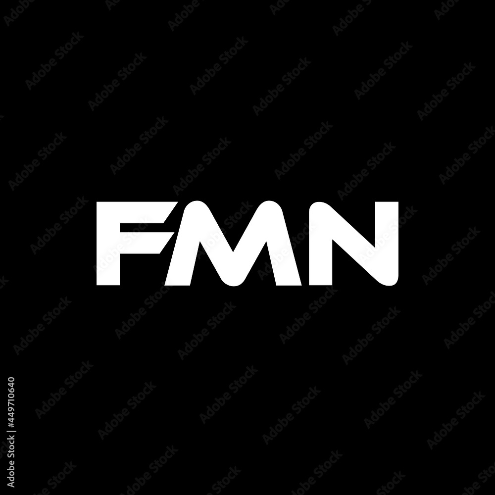 FMN letter logo design with black background in illustrator, vector ...