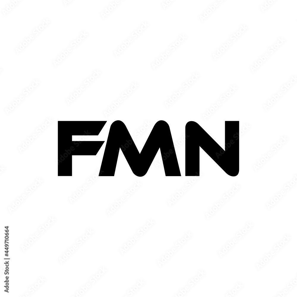 FMN letter logo design with white background in illustrator, vector ...