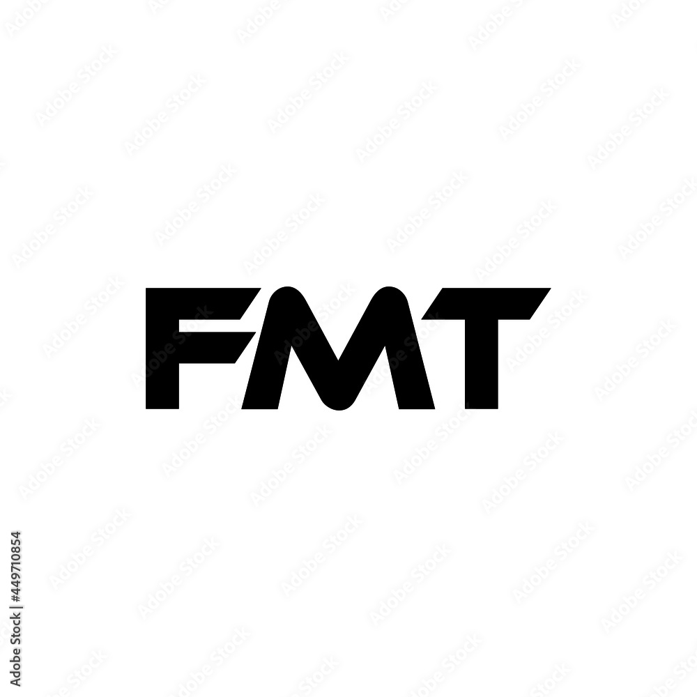 Vecteur Stock FMT letter logo design with white background in ...
