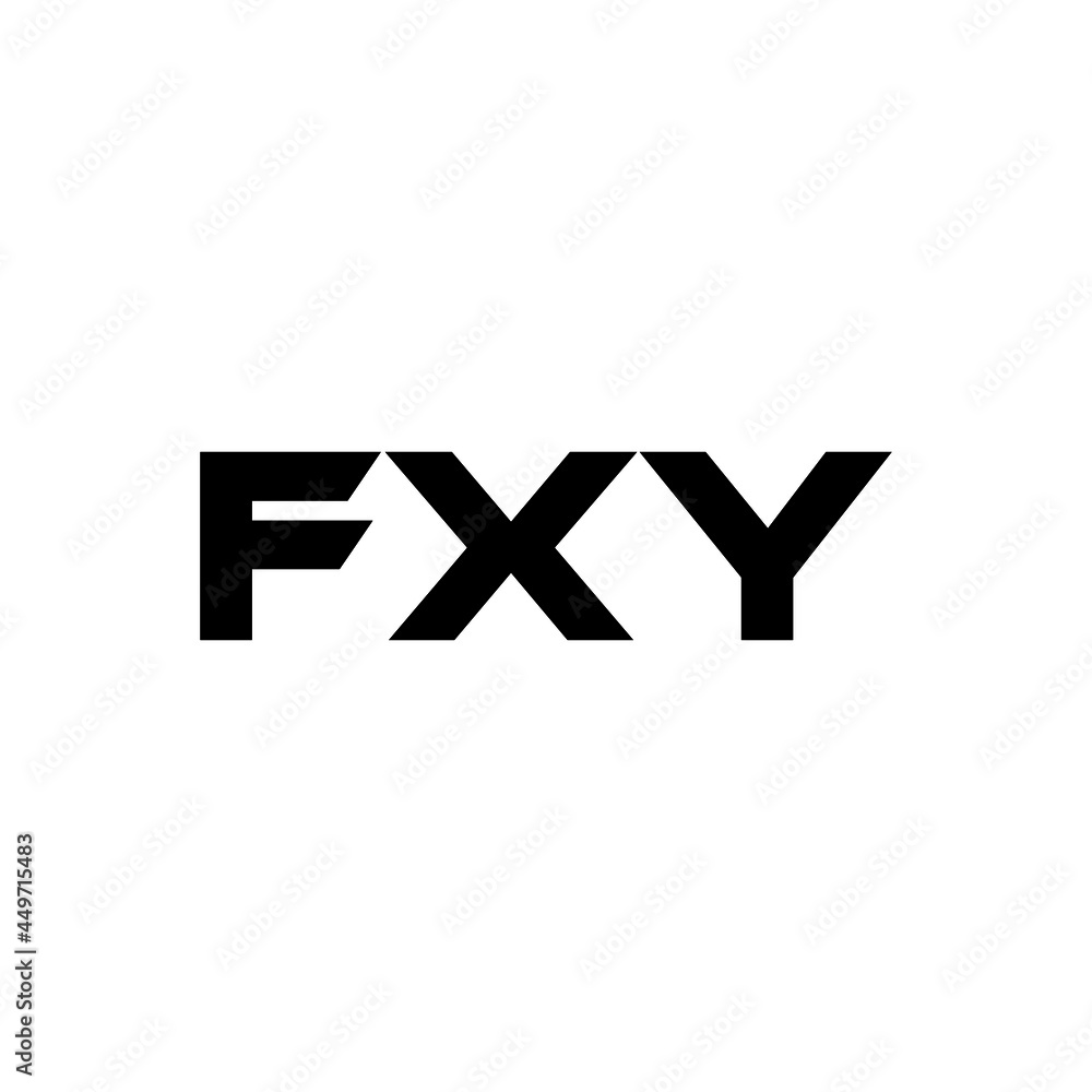 FXY letter logo design with white background in illustrator, vector ...