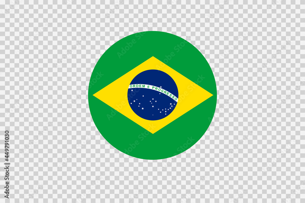 Vetor de Brazil flag in circle shape isolated on png or transparent ...