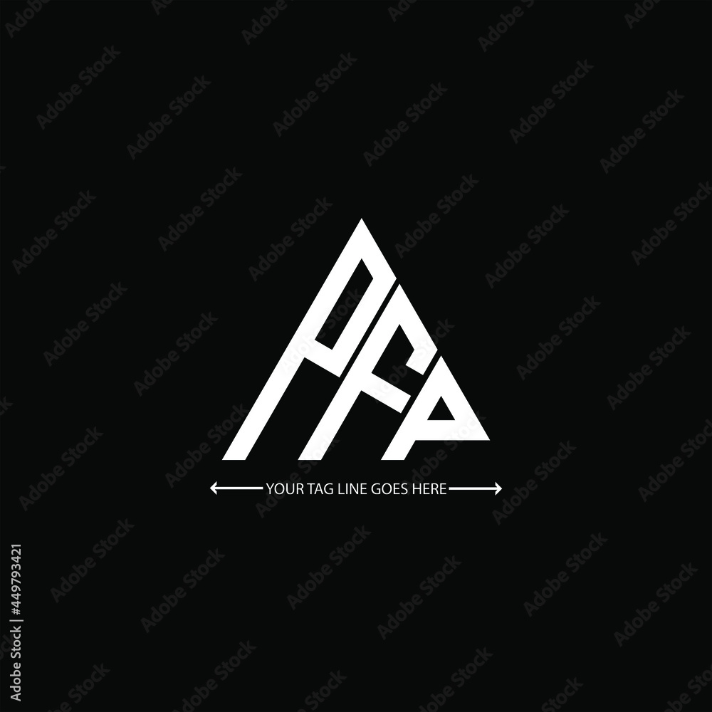 PFP letter logo creative design. PFP unique design Stock Vector | Adobe ...