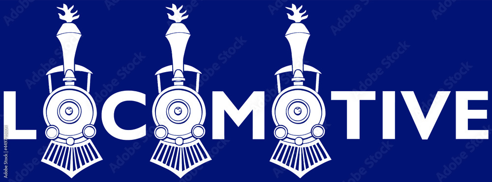 Vetor de train, locomotive, vintage, classic, old, steam engine, steam ...