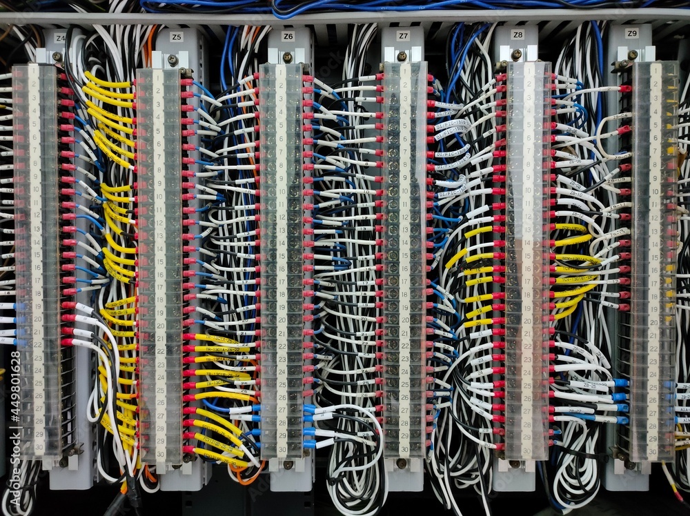 Control panel assembly with wiring and terminal , Terminate wiring in ...