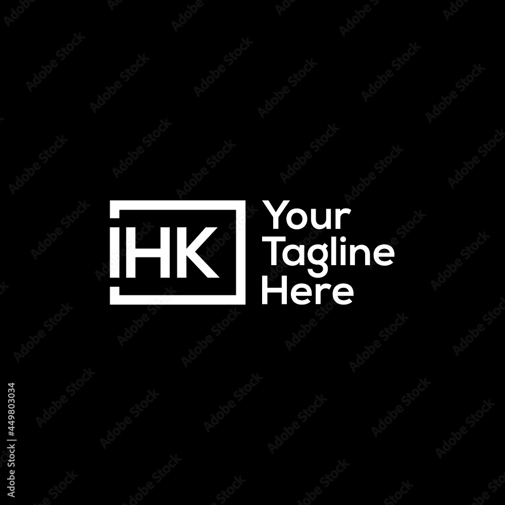 IHK letter logo design on black background.IHK creative initials letter ...