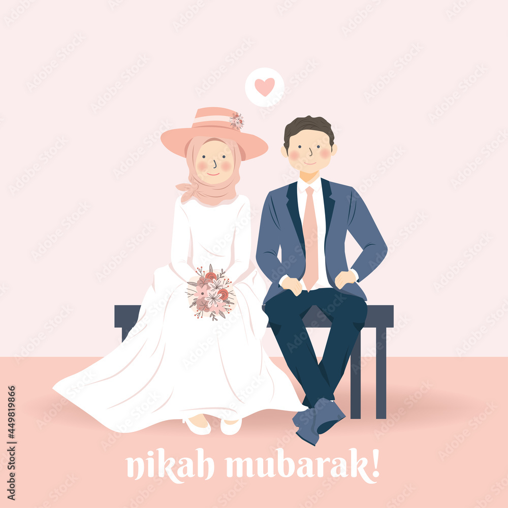 Romantic Muslim Wedding Couples