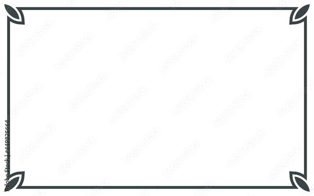black simple line border frame Stock Vector | Adobe Stock