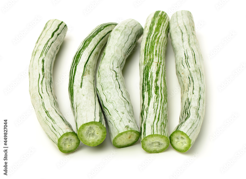 snake gourd on white background Stock Photo | Adobe Stock