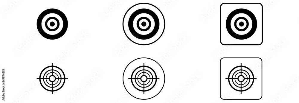 Bullseye target or arrow target flat icon for apps and websites, vector ...