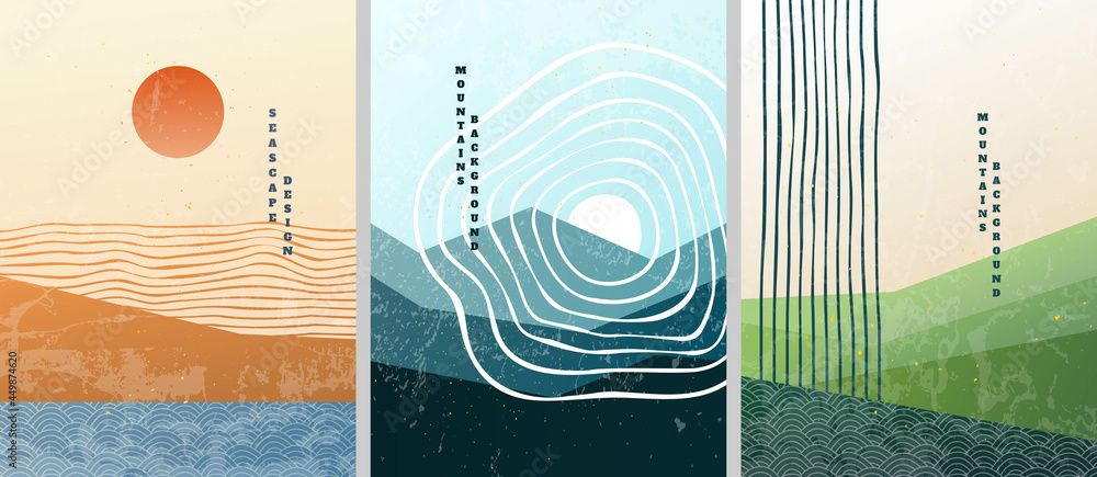 Vector illustration. Bauhaus. Mid century modern graphic. 70s retro ...