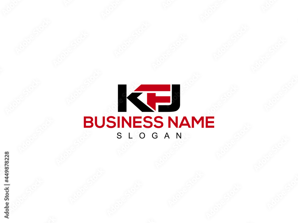 Alphabet Letter KFJ Logo Icon Vector For Business Stock Vector | Adobe ...