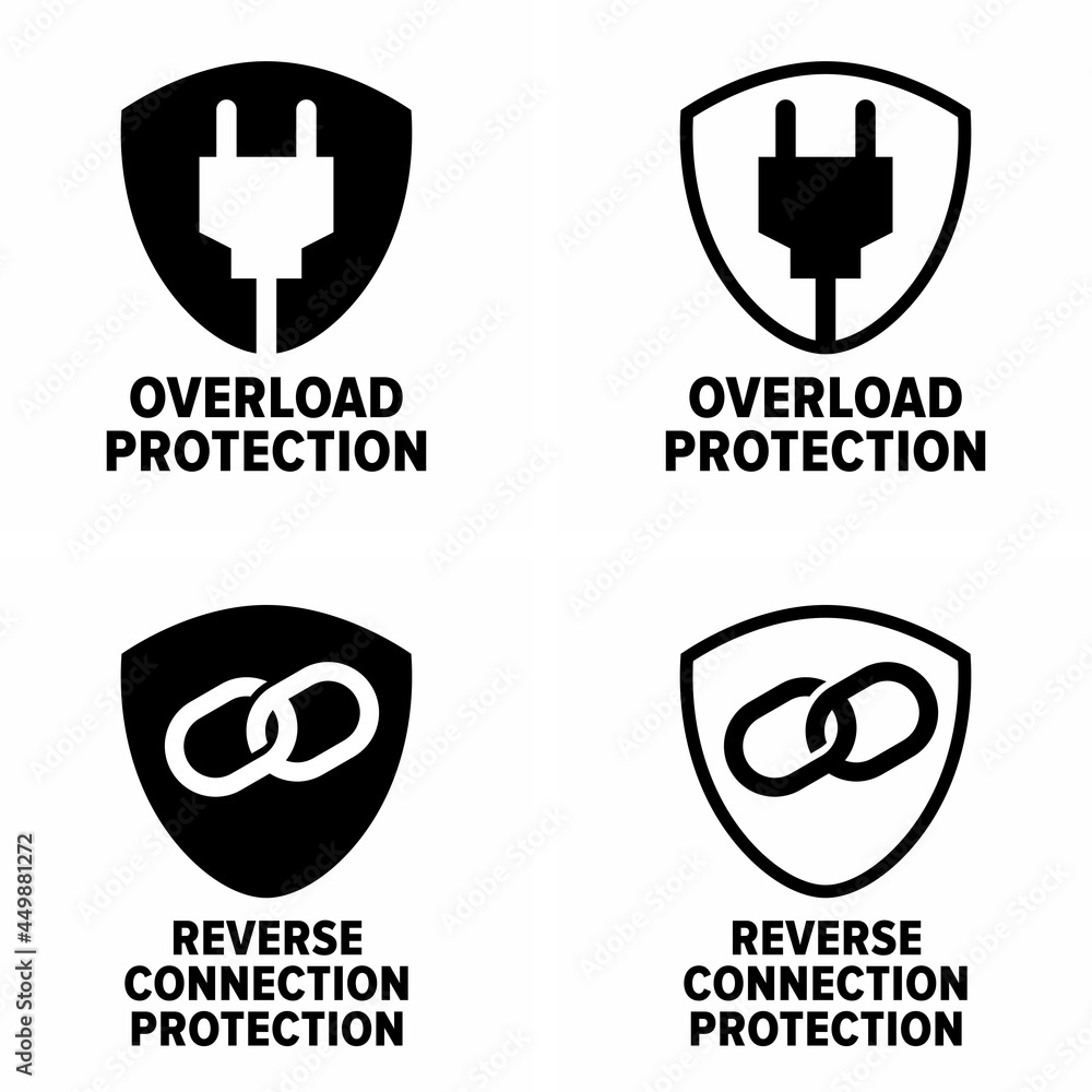 "Overload protection" and "Reverse connection protection" technology ...