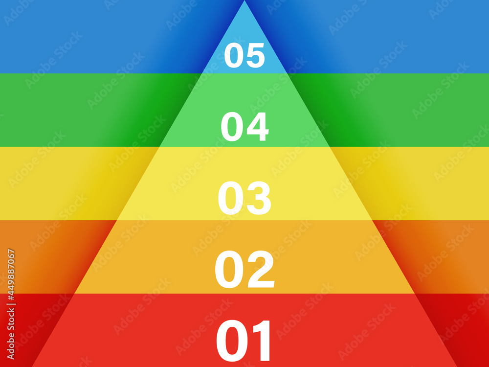 5 level pyramid template image. Clipart image Stock Vector | Adobe Stock
