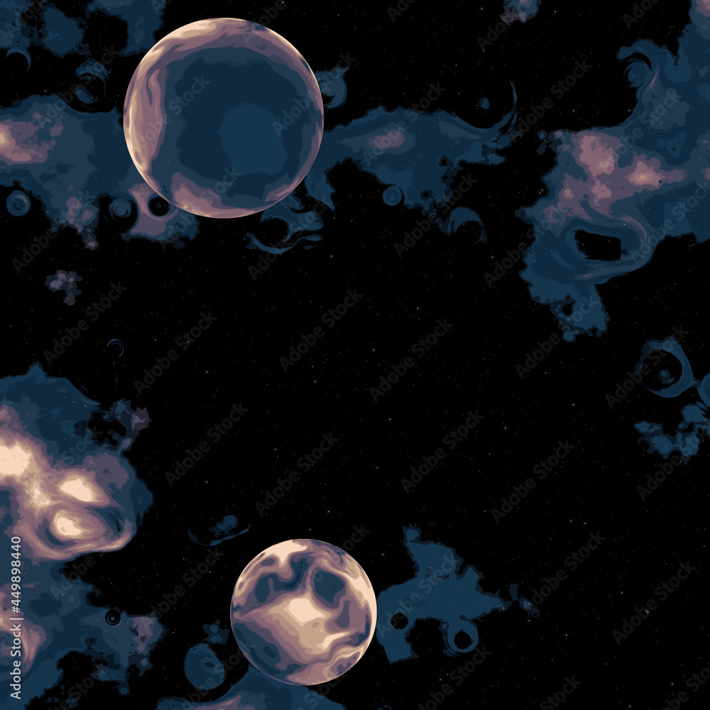 Navy Blue Space Background With Lots Of Color Tones Stock Illustration ...