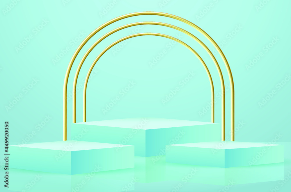 Poster Podium wallpaper with cylindrical stage – Wall Art | UkPosters