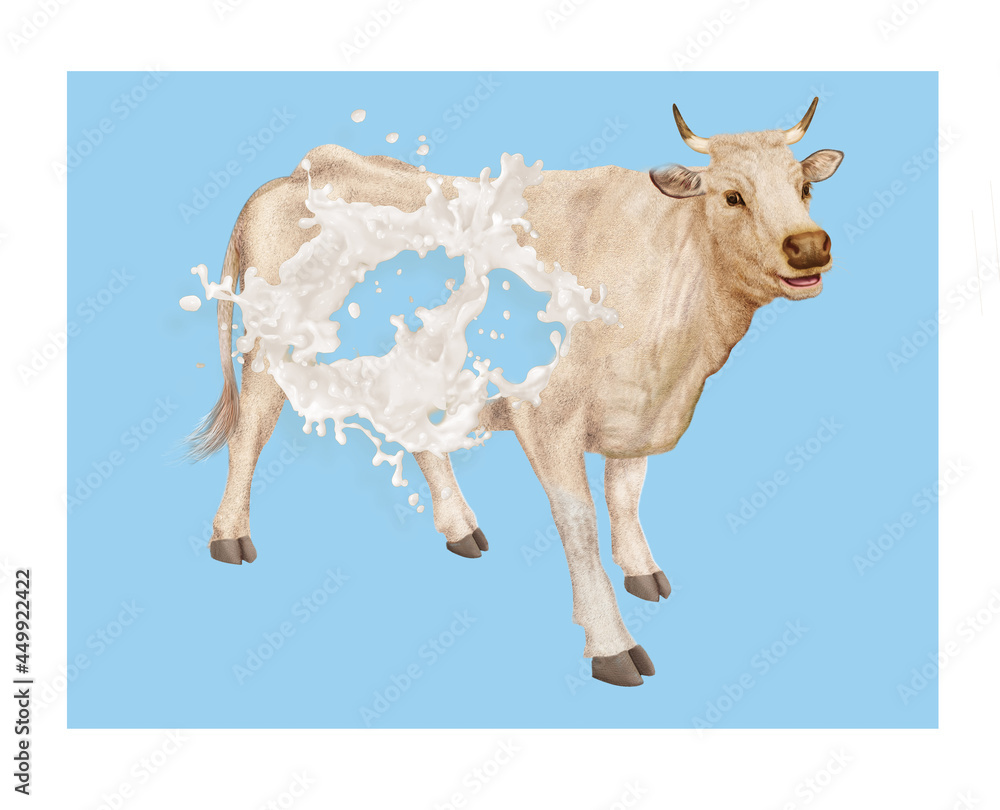 vache laitière, animal, plein de lait, explosion du lait , ventre ...