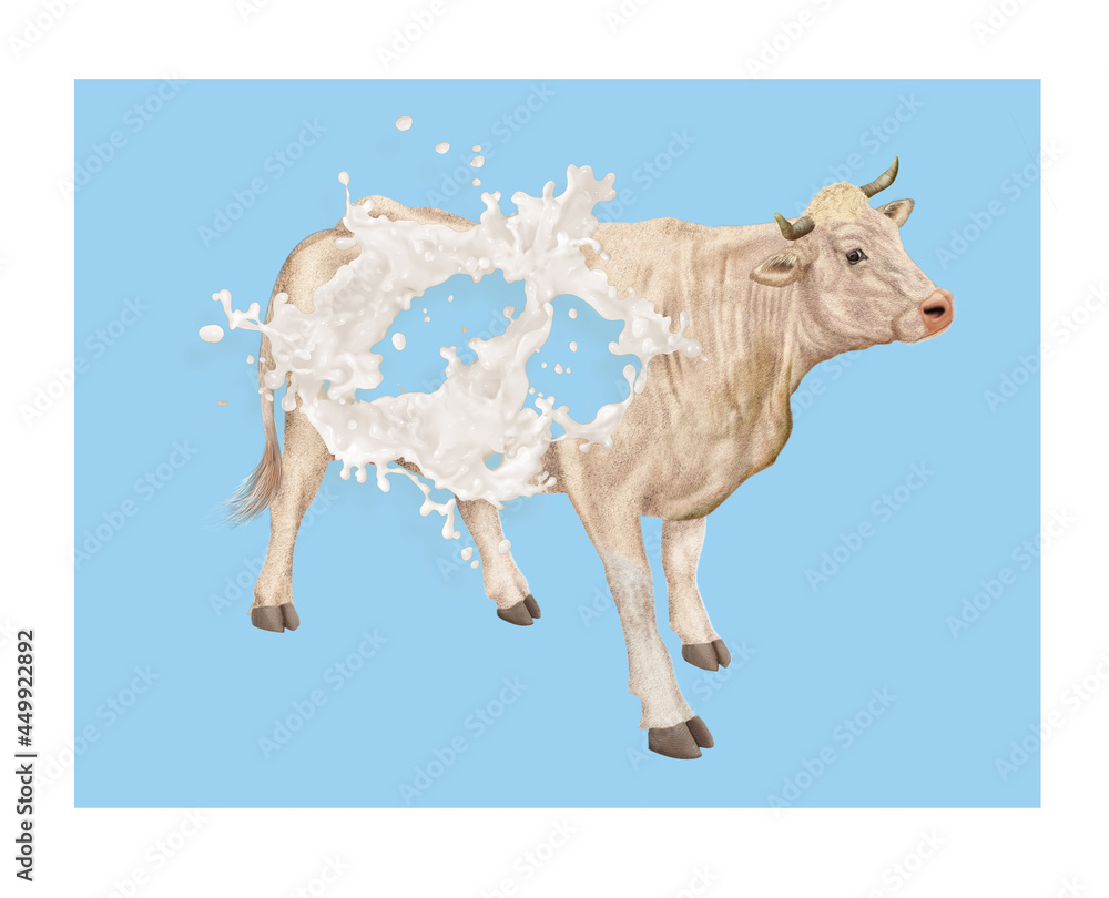 vache laitière, animal, plein de lait, explosion du lait , ventre ...