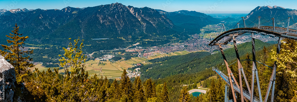 High resolution stitched panorama of a beautiful alpine summer view ...