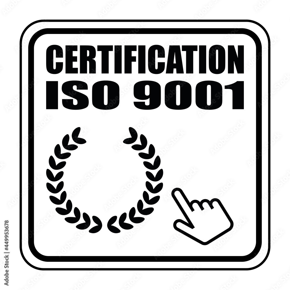 Logo certification iso 9001. Stock Vector | Adobe Stock