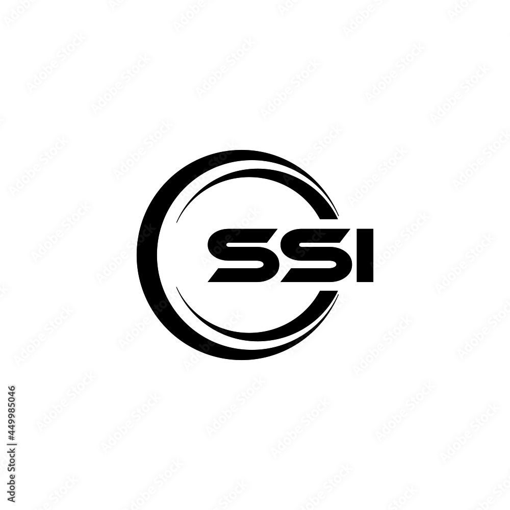 SSI letter logo design with white background in illustrator, vector ...
