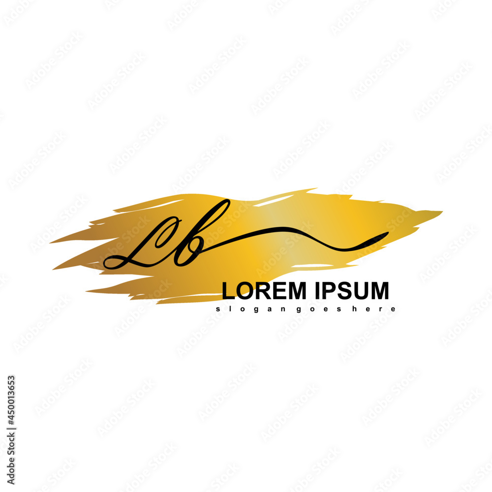 LB initial Signature business modern luxury handwritten handwriting ...