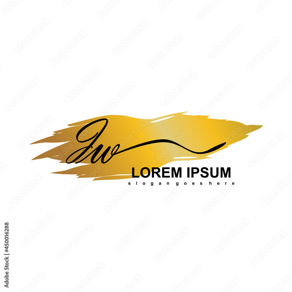 JW initial Signature business modern luxury handwritten handwriting ...