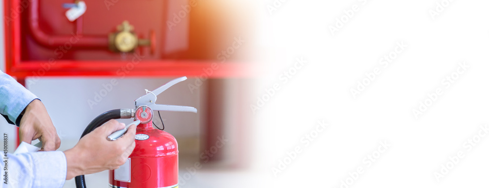 Engineer checking Industrial fire control system,Fire Alarm controller ...