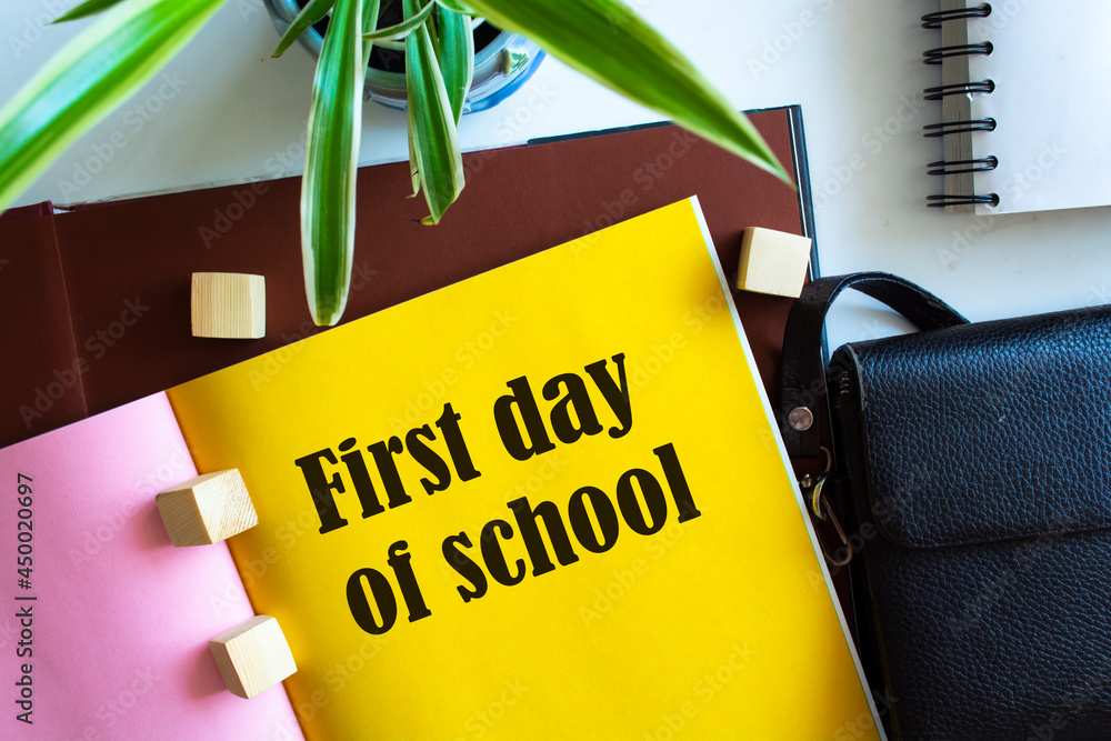 Closeup Yellow Sticky Note paste it in a notebook setting an ...