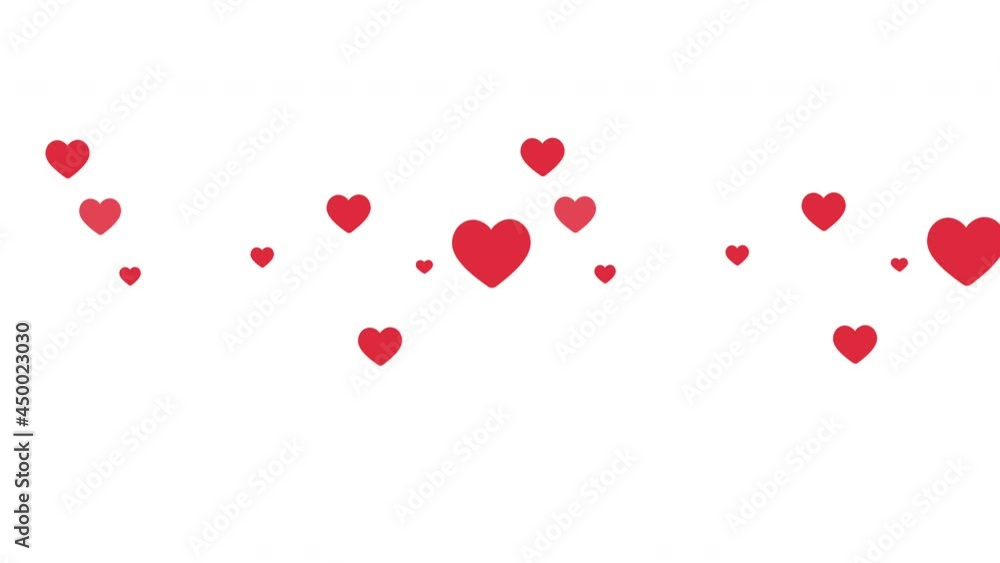 Animation like icons motion background. Social love hearts icons ...