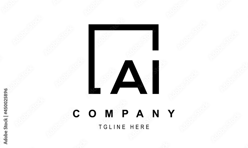 AI square frame letter logo design vector Stock-Vektorgrafik | Adobe Stock