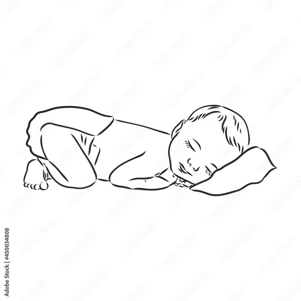 Baby figure. Front, side and back view. Beautiful body boy, character ...